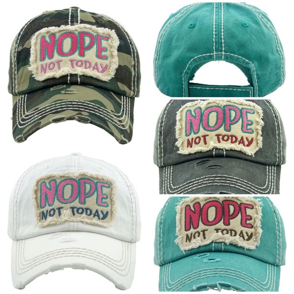 Accessories | Nope Not Today Baseball Cap | Poshmark